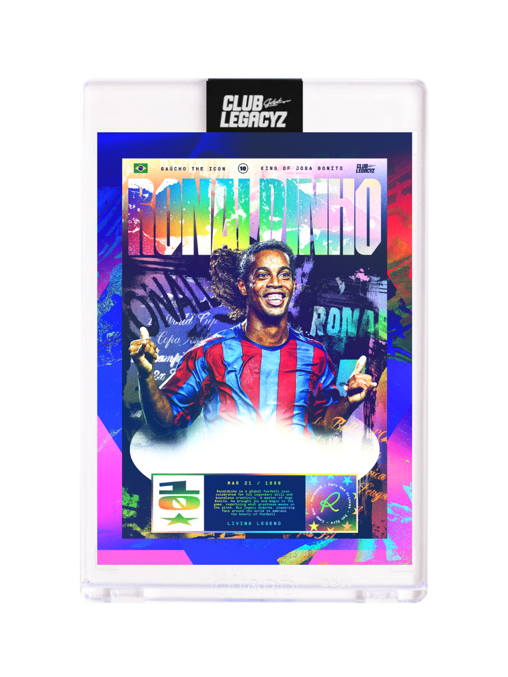 Ronaldinho Signed Card 10 copies